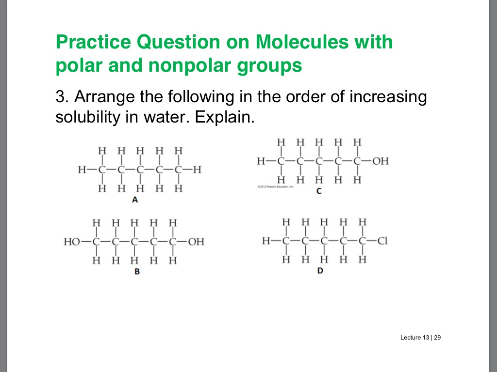 Solved Practice Question on Molecules with polar and | Chegg.com