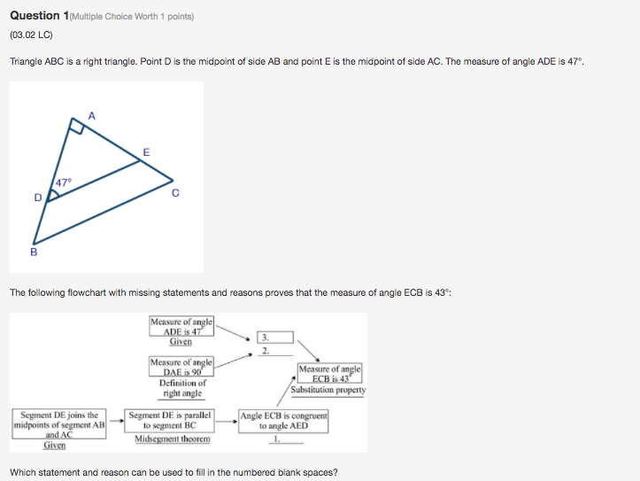 Solved Question 1 (Multiple Choice Worth 1 points) (03.02 | Chegg.com