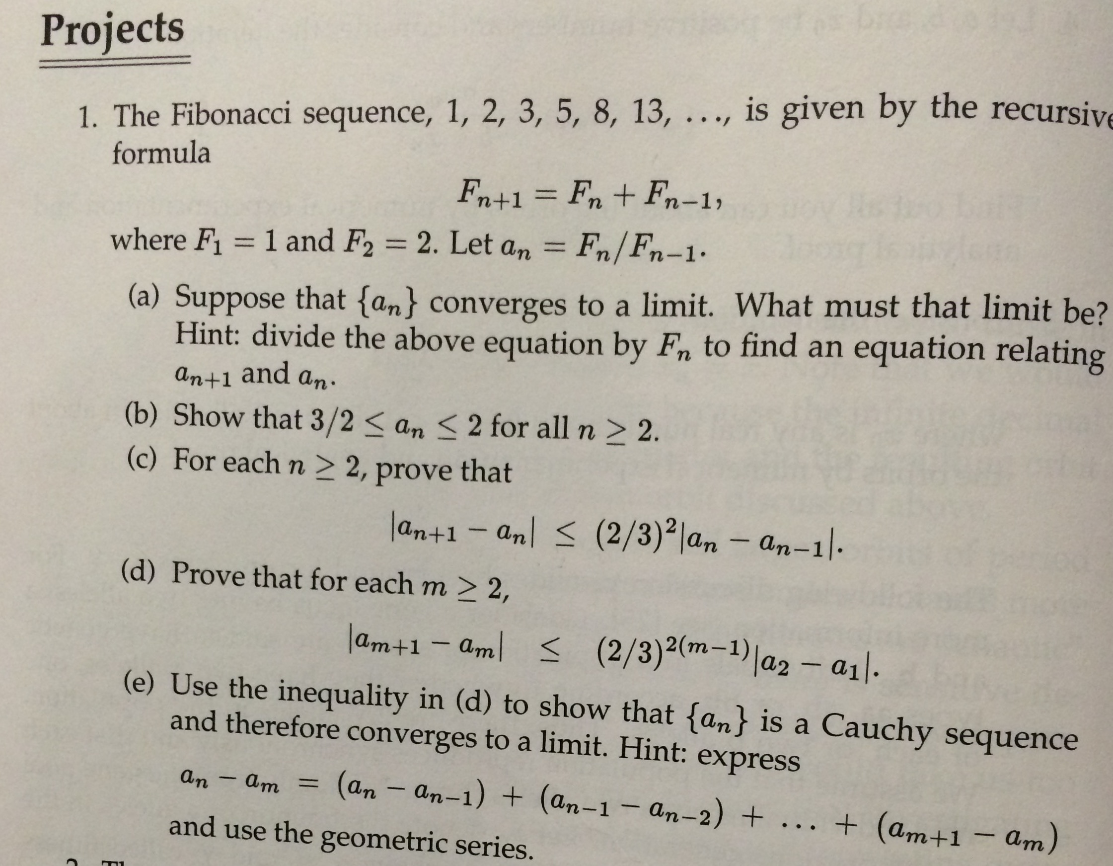 The Fibonacci sequence, 1, 2, 3, 5, 8, 13,..., is | Chegg.com