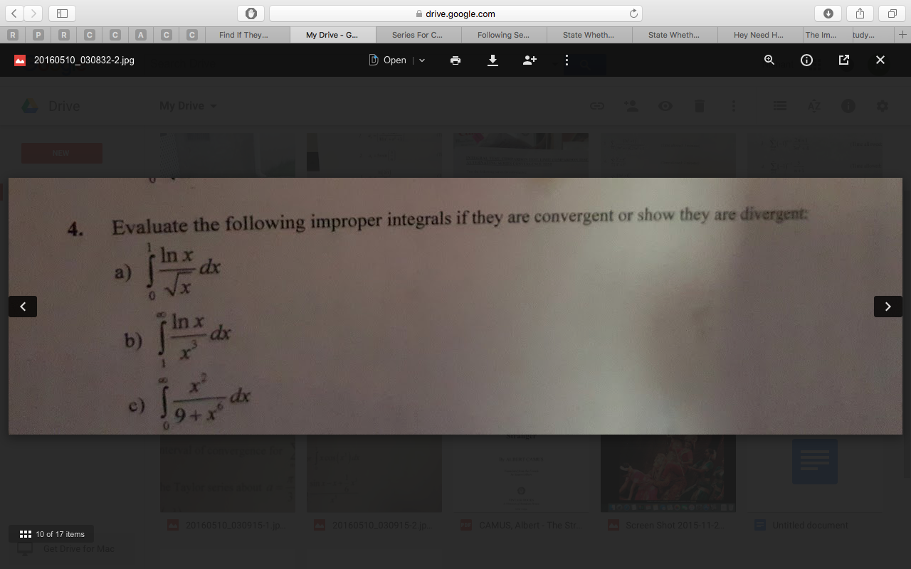 Solved Evaluate die following improper integrals if they are | Chegg.com