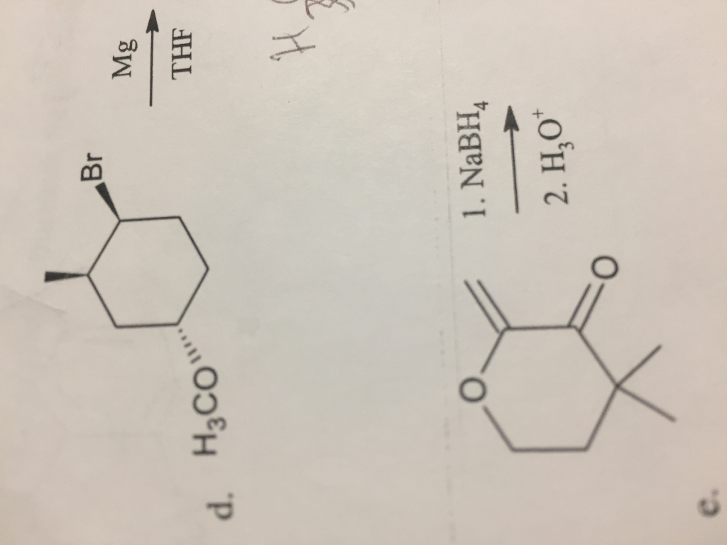 CO Br Mg THF 1. NaBH 2. H, O | Chegg.com