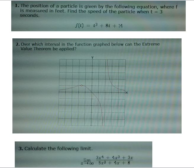 Solved The position of a particle is given by the following | Chegg.com