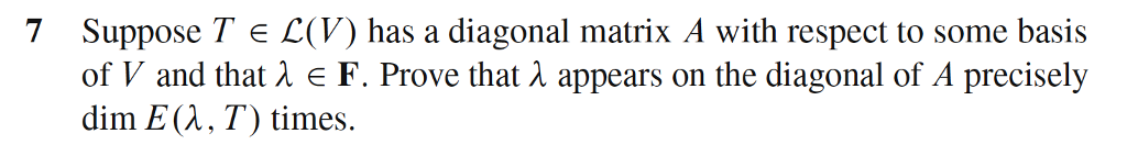 Solved Suppose T elementof Laplace(V) has a diagonal matrix | Chegg.com