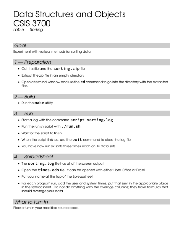 Data Structures & Objects using C++ (CSIS 3700) | Chegg.com