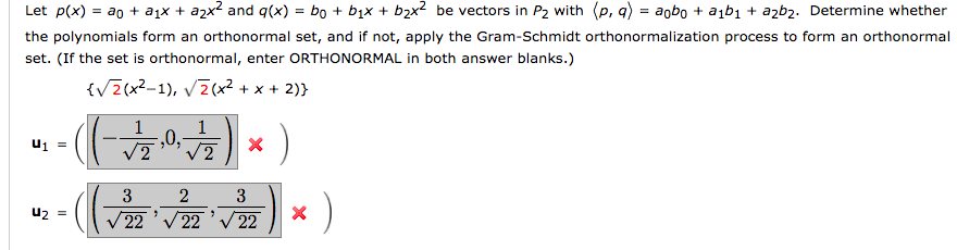 Solved Let p(x) = ao + alx + a2x2 and q(x) = b0 + b1x + b2x2 | Chegg.com