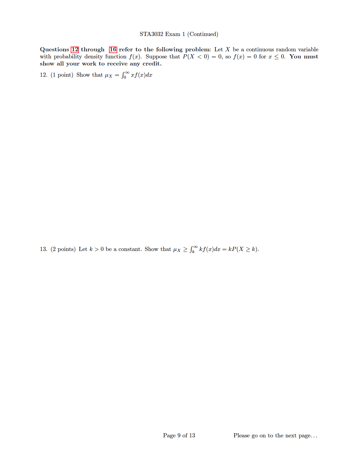Solved Use the previous part to prove Markov's inequality: | Chegg.com