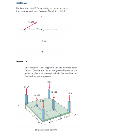 Solved Replace the 12-kN force acting at point A by a | Chegg.com