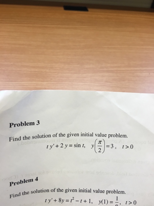Solved Find the solution of the given initial value problem. | Chegg.com