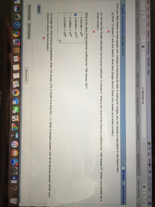 Solved Enter "5 choose 2" and click Search. What does Google | Chegg.com
