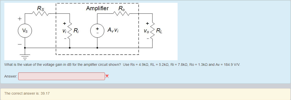 Solved What is the value of the current gain in A/A for the | Chegg.com