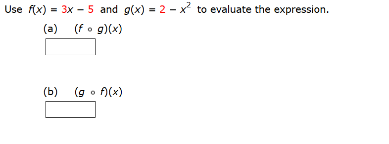 Solved Use f{x) = 7x - 5 and g(x) = 3-x2 to evaluate the | Chegg.com