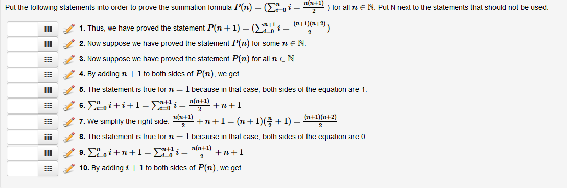 Solved Put the following statements into order to prove the | Chegg.com