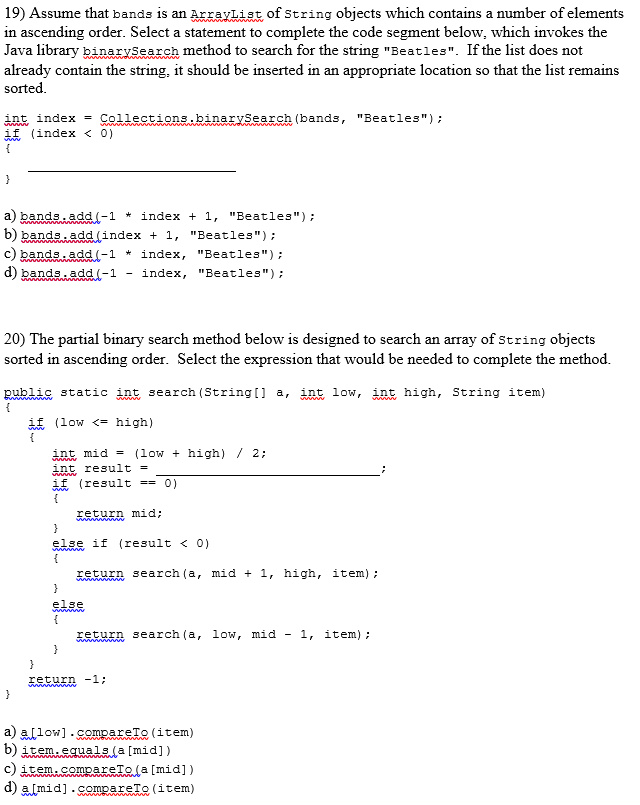 Solved 16) Consider the minimumposition method from the | Chegg.com