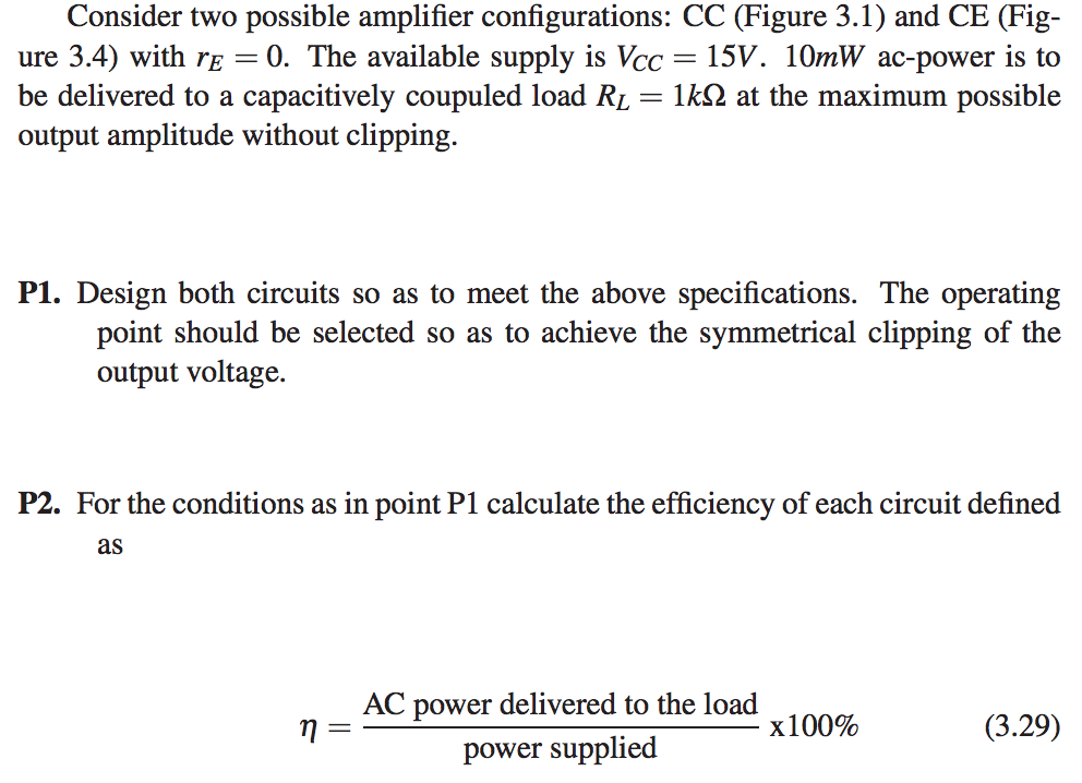 Solved Consider two possible amplifier configurations: CC | Chegg.com