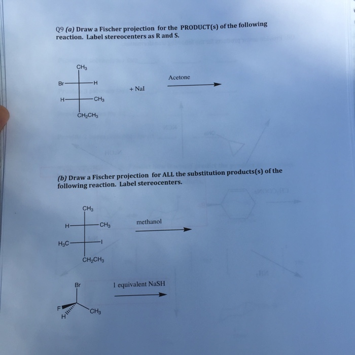 Solved (a) Draw a Fischer projection for the PRODUCT(s) of | Chegg.com