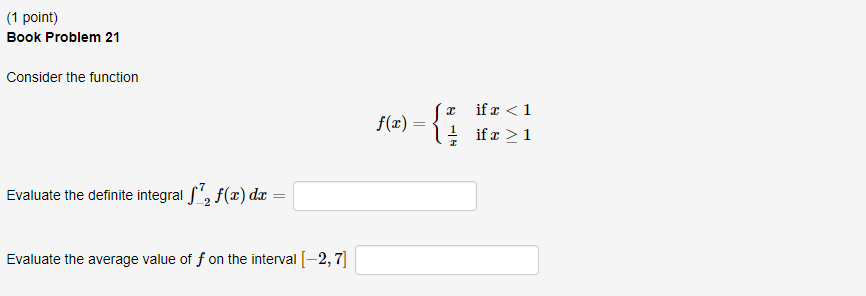 Solved (1 point) Book Problem 21 Consider the function r | Chegg.com