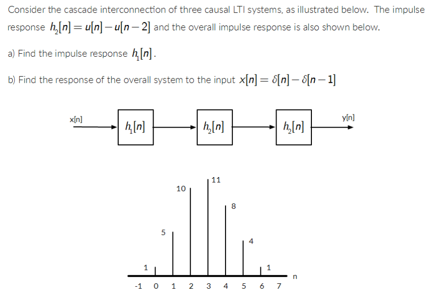 Solved Consider the cascade interconnection of three causal | Chegg.com Solved Consider the cascade interconnection of three causal | Chegg.com