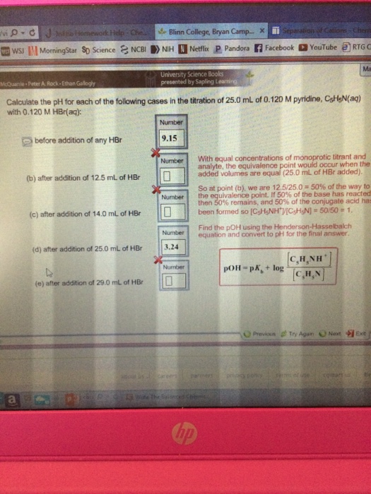 Calculate the pH for each of the following cases in | Chegg.com