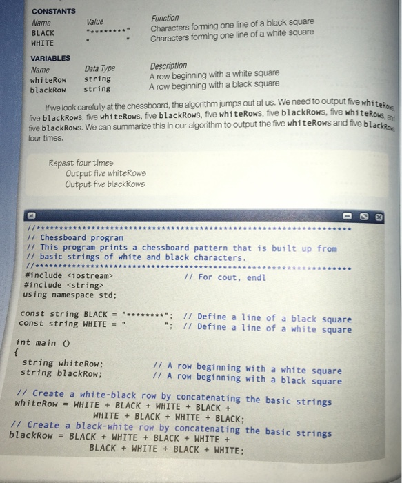 Solved CONSTANTS Function square Characters forming one line | Chegg.com
