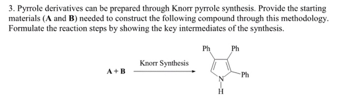 Solved Pyrrole derivatives can be prepared through Knorr | Chegg.com