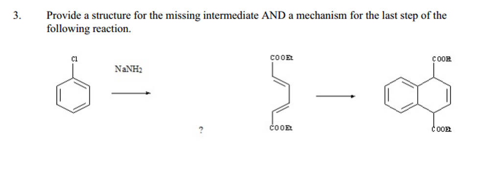 Solved Provide a structure for the missing intermediate AND | Chegg.com
