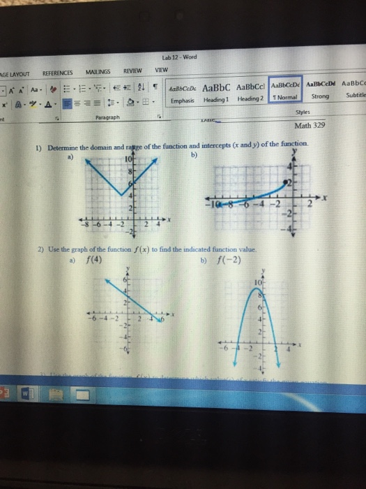 Solved Determine the domain and range of the function and | Chegg.com