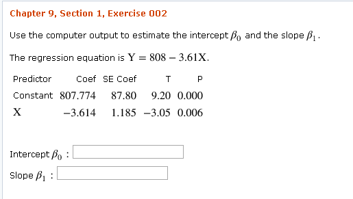 Solved Chapter 9, Section 1, Exercise 002 Use the computer | Chegg.com