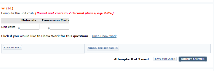 Solved Exercise 16-15 (Part Level Submission) Santana | Chegg.com