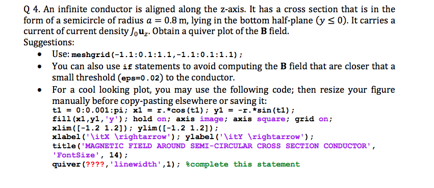 An infinite conductor is aligned along the z-axis. It | Chegg.com
