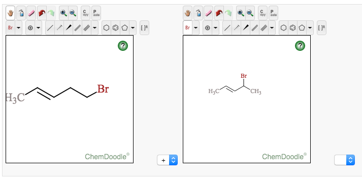 Solved Draw the structures of the two bromoalkenes with the | Chegg.com