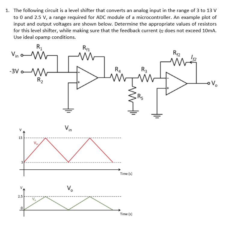 Solved The following circuit is a level shifter that | Chegg.com