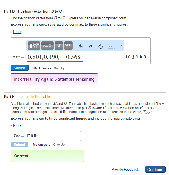 Solved Item 3 Learning Goal: To find a position vector | Chegg.com