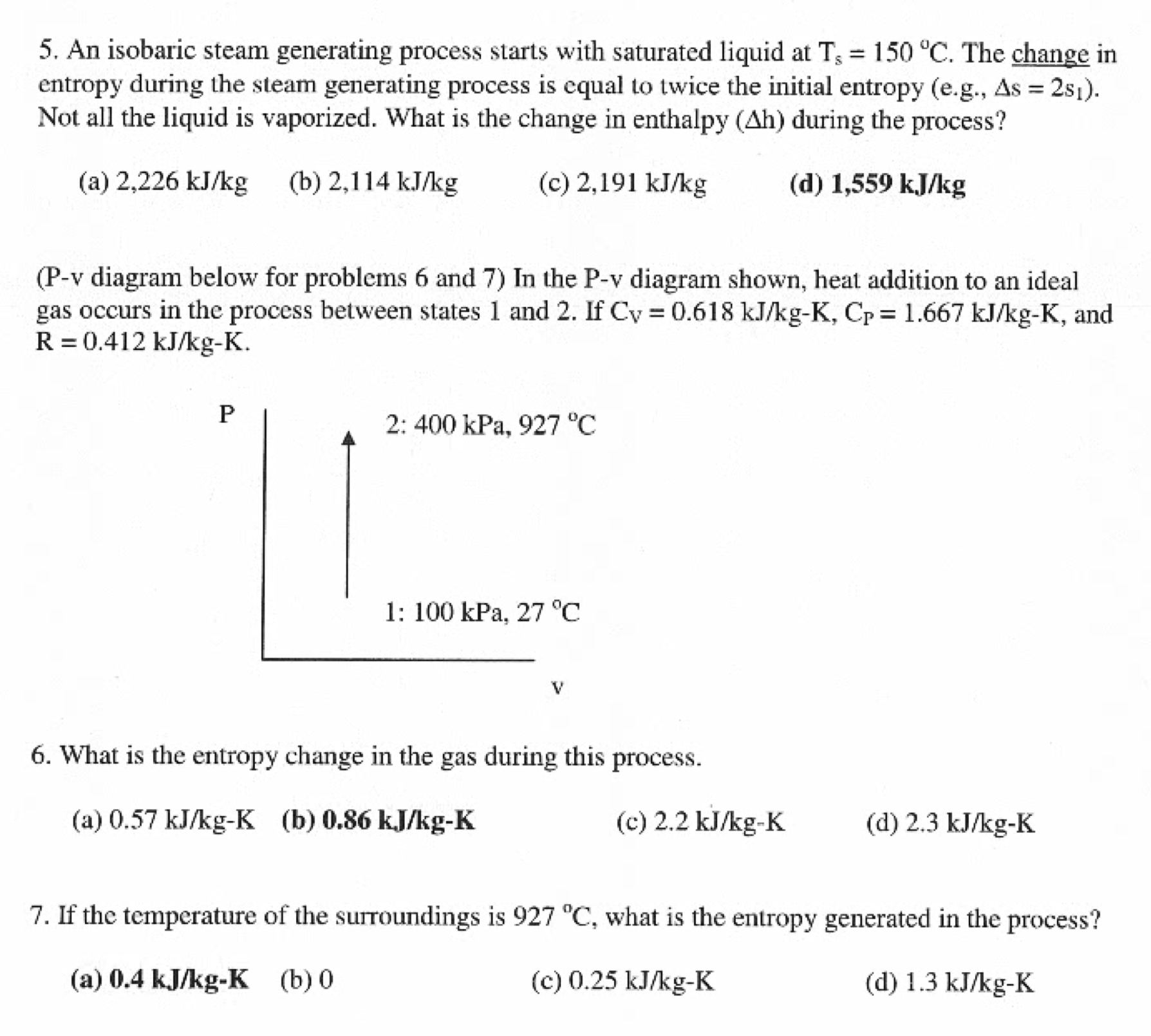 Solved An isobaric steam generating process starts with | Chegg.com