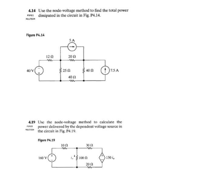 Solved Use the node-voltage method to find the total power | Chegg.com