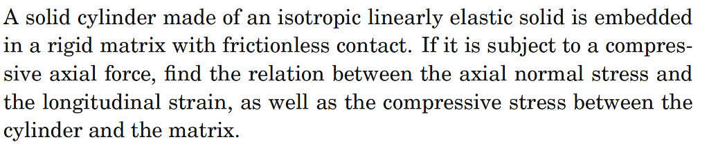 Solved A solid cylinder made of an isotropic linearly | Chegg.com