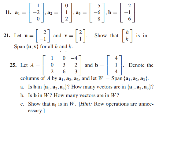 a_1 = [1 -2 0], a_2 = [0 1 2], a_3 = [5 -6 8], | Chegg.com