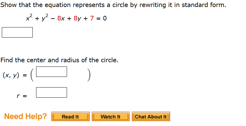 Solved Find an equation of the circle that satisfies the | Chegg.com