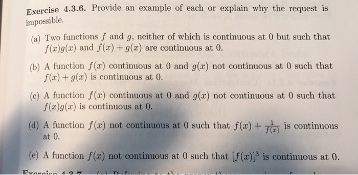 Solved Provide an example of each or explain why the request | Chegg.com