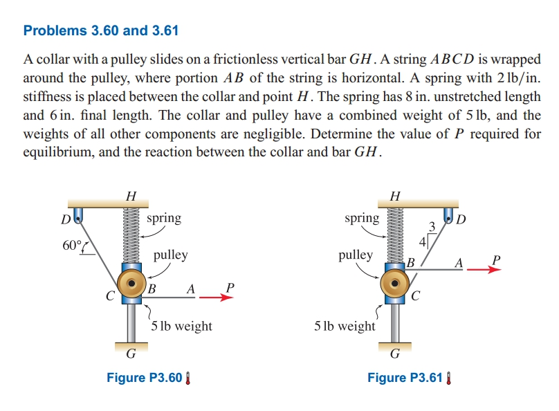Solved Need help with both, please: A collar with a pulley | Chegg.com