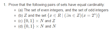 Solved Prove that the following pairs of sets have equal | Chegg.com