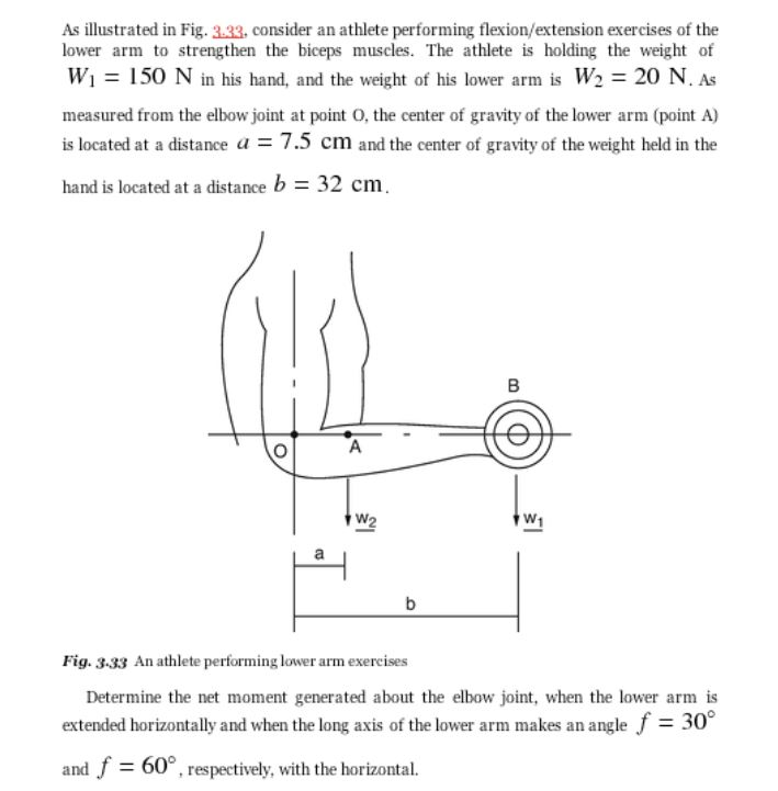 Solved As illustrated in Fig. 3.33, consider an athlete | Chegg.com