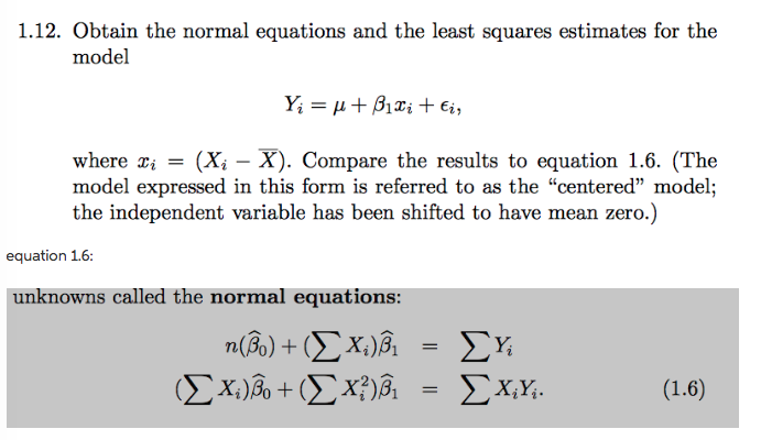 Solved Obtain the normal equations and the least squares | Chegg.com