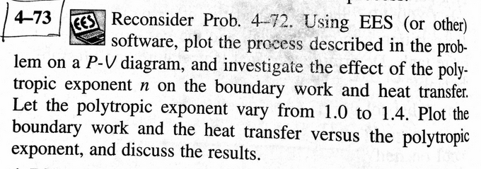Reconsider Prob. 4-72. Using EES (or other) software, | Chegg.com Reconsider Prob. 4-72. Using EES (or other) software, | Chegg.com