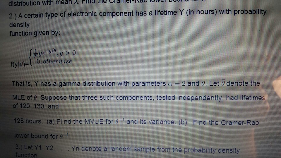 Solved A certain type of electronic component has a lifetime | Chegg.com