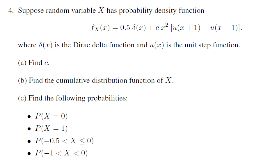 Suppose random variable X has probability density | Chegg.com