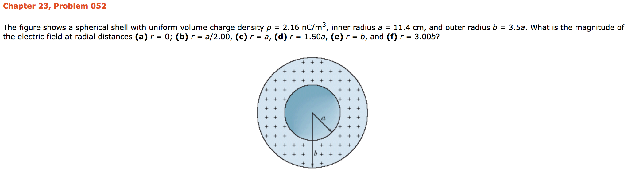 Solved The figure shows a spherical shell with uniform | Chegg.com
