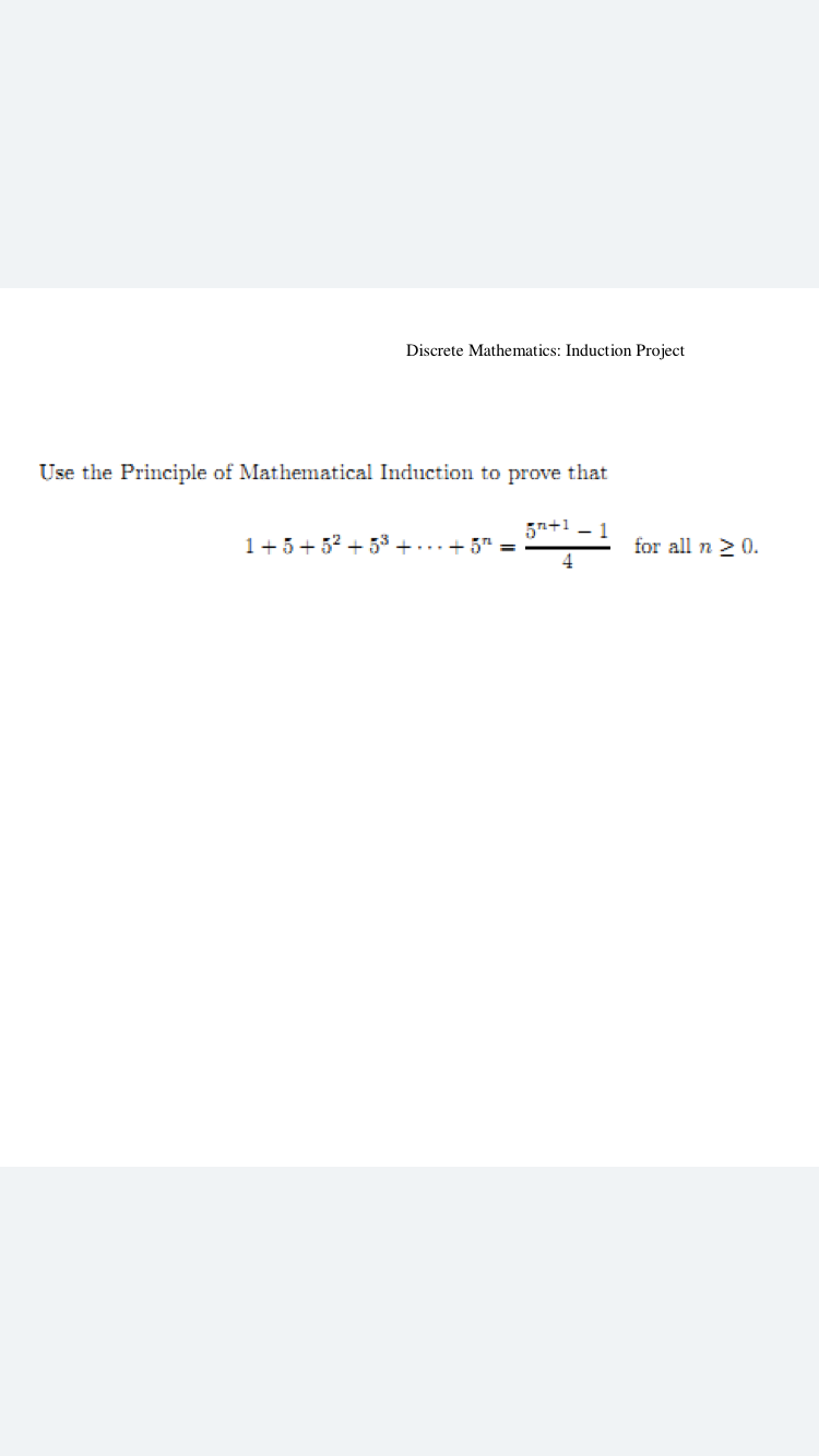 Solved Use the Principle of Mathematical Induction to prove | Chegg.com
