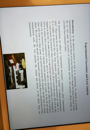 Solved Experimental Uncertainty and Error Analysis | Chegg.com