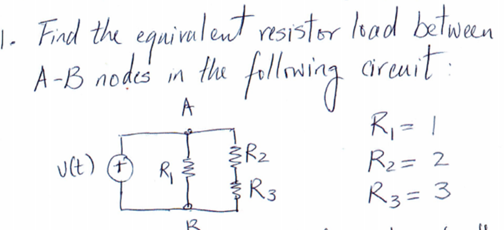 Solved Find the equivalent resistor load between A - B nodes | Chegg.com