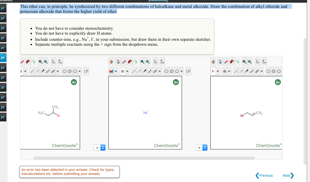 Solved This ether can, in principle, be synthesized by two | Chegg.com